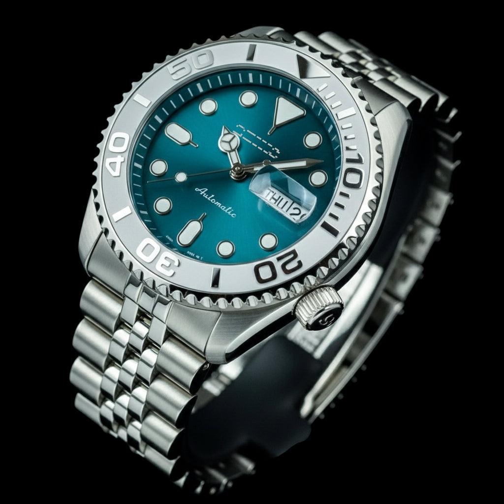 Seiko Mod Watches SKX 42 MM Black Dial Root Beer - Modtime – MODTIME