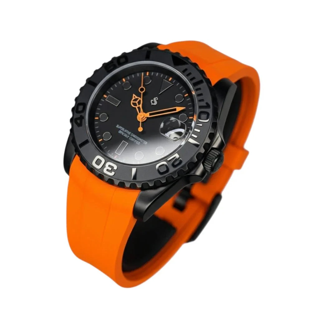 Seiko Mod Black Orange Yacht Diver - Modtime Creations – MODTIME