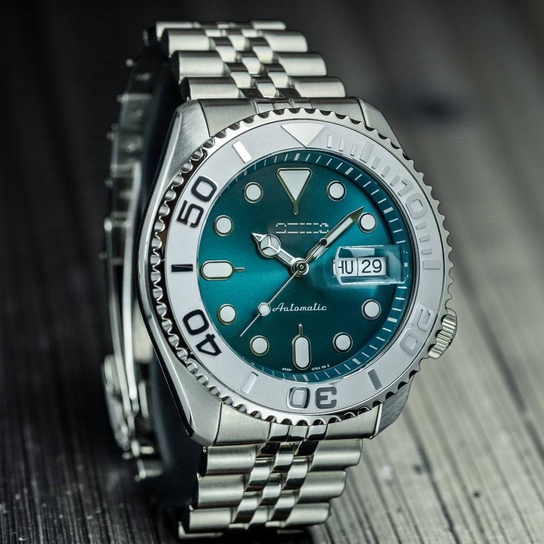 Seiko Mod Watches SKX 42 MM Black Dial Root Beer - Modtime – MODTIME